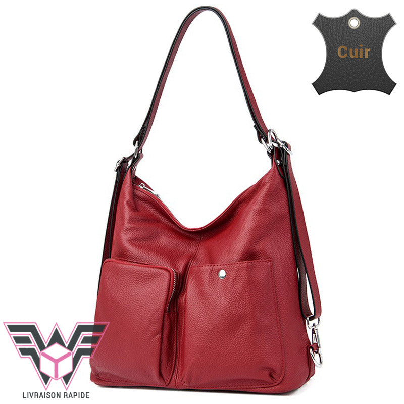 Bari sac à main sac à dos | Convertible, cuir vachette